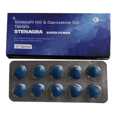 Stenagra Super Power Sildenafil 100 And Dapoxetine 100 Tablets At Rs 100 Box In Nagpur Id