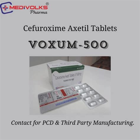 Voxum 500 Cefuroxime Axetil Tab 500 Mg At Rs 5350 Box Cefuroxime