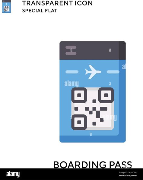 Boarding Pass Vector Icon Flat Style Illustration Eps 10 Vector Stock