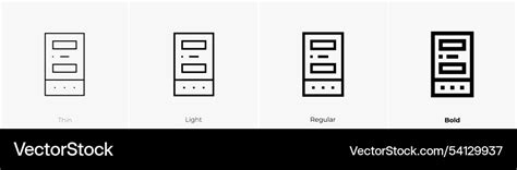 Ui Icon Thin Light Regular And Bold Style Design Vector Image