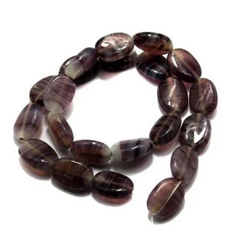 5 Strings Of Glass Oval Beads Double Tone 20x12mm ओवल बीड ओवल बीड्स