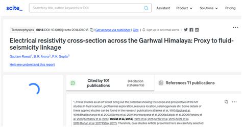 Electrical Resistivity Cross Section Across The Garhwal Himalaya Proxy