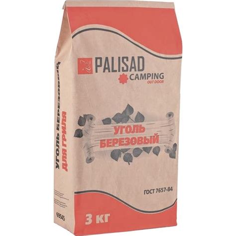 Купить уголь березовый, 3кг. palisad camping в интернет-магазине Юником ...