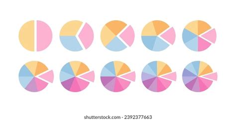 Piechart Segments Slices Section Template Circular Stock Vector Royalty Free 2392377663