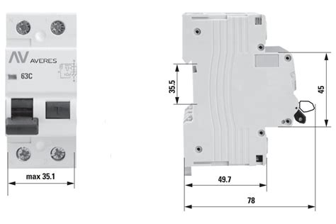 Автоматический выключатель EKF AV-6 DC 2P 16A 6kA AVERES mcb6-DC-2-16C ...