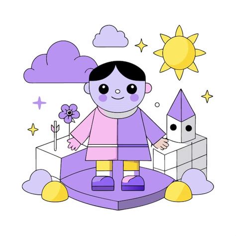 어린이 만화 터 프리미엄 Ai 생성 벡터