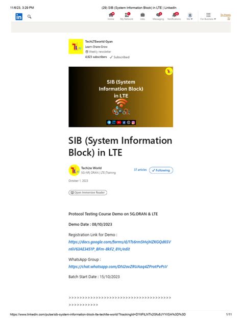 Sib System Information Block In Lte Pdf Cellular Network Radio Technology