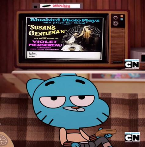 Gumball Watterson Watching Susans Gentleman By Perro2017 On Deviantart