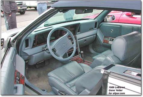 Chrysler Lebaron Coupe And Convertible Interior