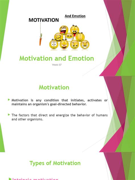 Week 7 Motivation And Emotions Pdf Emotions Motivational