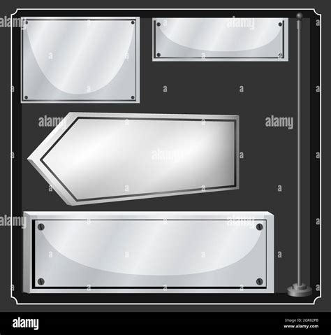 Different Design Of Metal Plates Stock Vector Image And Art Alamy