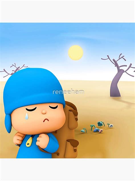 Sweating In The Desert Of Pocoyo Elly Pato Tv Mundo Poster For Sale