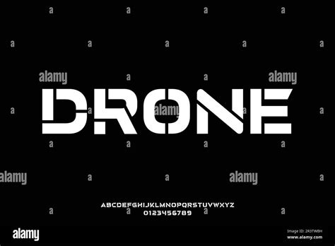 Bold Abstract Modern Stencil Type Sans Serif Display Font Vector Stock Vector Image And Art Alamy