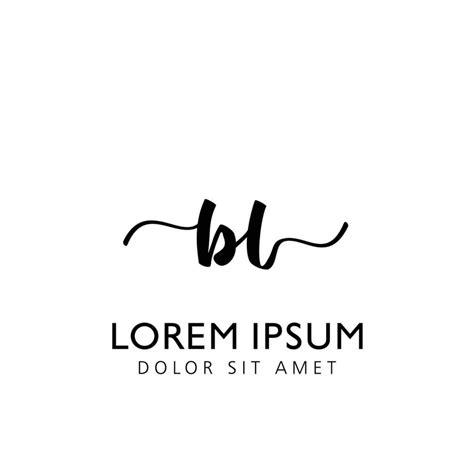 Bl Initial Handwriting Template Design 27990820 Vector Art At Vecteezy