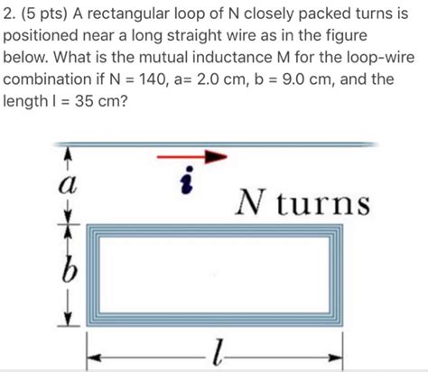 Solved Pts A Rectangular Loop Of N Closely Packed Chegg