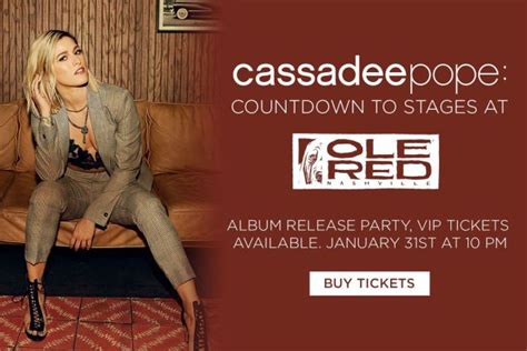 Cassadee Pope Stages” Album Release Party Ole Red Nashville