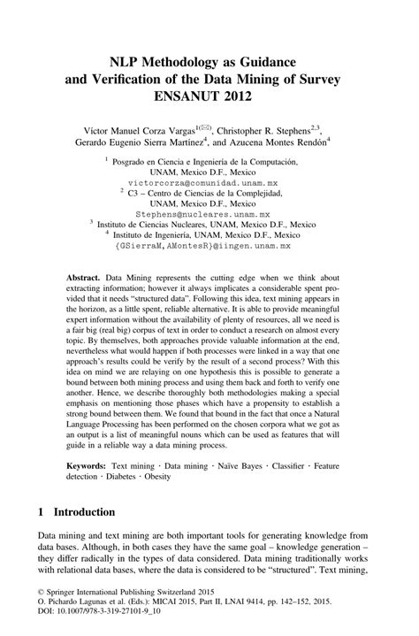 Pdf Nlp Methodology As Guidance And Verification Of The Data Mining
