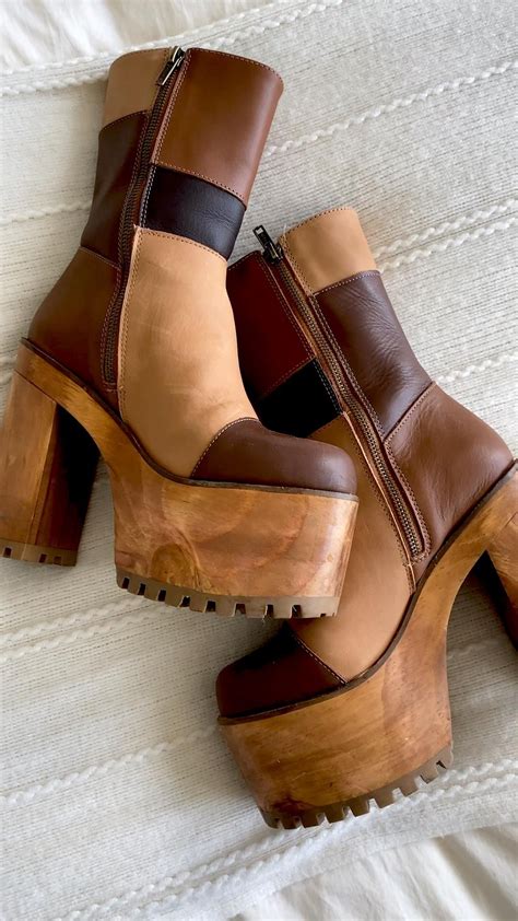 Current Mood Patchwork Platform Boots Brown Multi Artofit