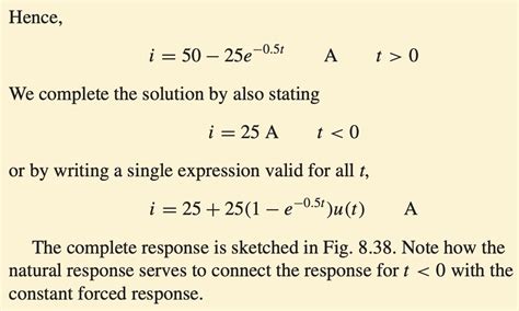 Solved And Recall That Iifin The Natural Response Is