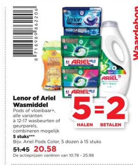 Lenor Of Ariel Wasmiddel Aanbieding Bij Plus 1folders Nl
