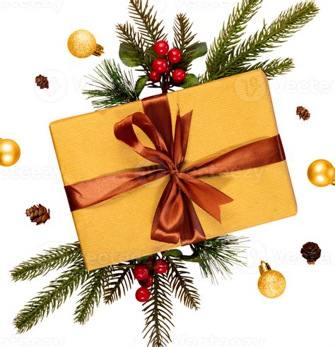 Christmas Gift Boxes And Fir Tree PNG