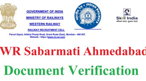 Western Railway Apprentice Sabarmati Ahmedabad Apprentice Document