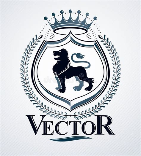 Vector Emblem Vintage Heraldic Stock Illustration Illustration Of