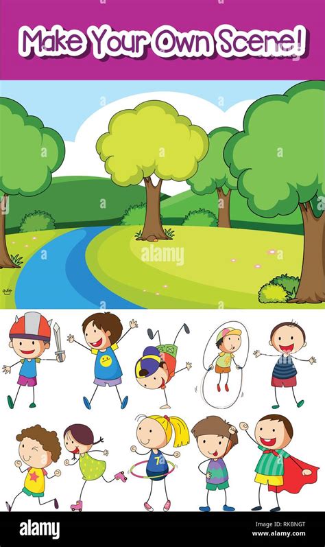 Make Your Own Scene Illustration Stock Vector Image And Art Alamy