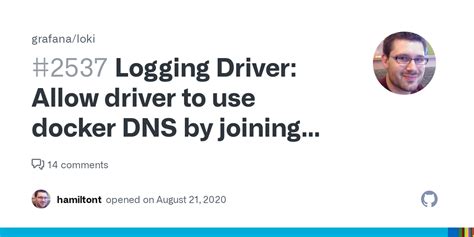 Logging Driver Allow Driver To Use Docker Dns By Joining Docker