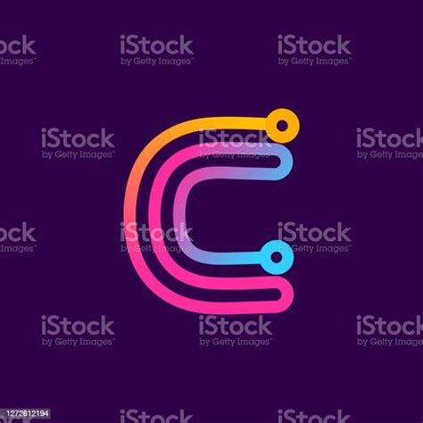 전선으로 만든 다색 C 문자 로고 로고에 대한 스톡 벡터 아트 및 기타 이미지 로고 알파벳 C 곡선 Istock