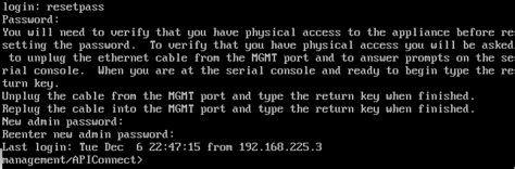 How Do I Reset The Admin Password In IBM API Connect Management Server