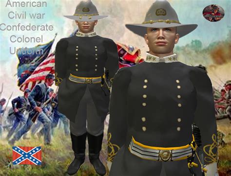 Second Life Marketplace American Civil War Confederate Colonel Uniform