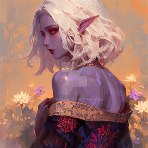 Drow Elf Oriental Beauty Portrait Dnd Character 7 By Dissunder On
