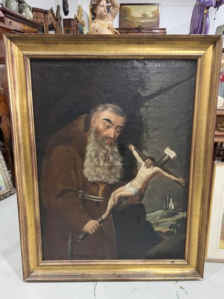 antiguo Óleo del beato diego josé de cádiz