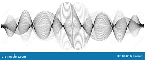 Abstract Blue Wave Lines On White Background Stock Vector