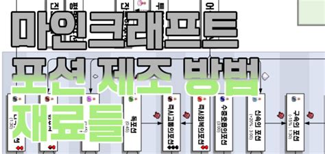 마인크래프트 포션 제조 방법 및 재료들 네이버 블로그