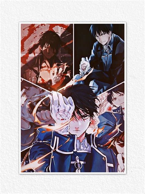 Roy Mustang Flame Alchemist Fullmetal Alchemist Collage Anime Poster