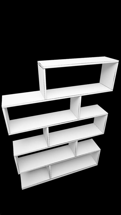 Bookshelf Slider Boxes 3d Model Turbosquid 1871821