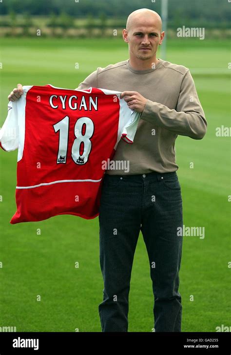 Football Pascal Cygan Signs To Arsenal Pascal Cygan Holds His New