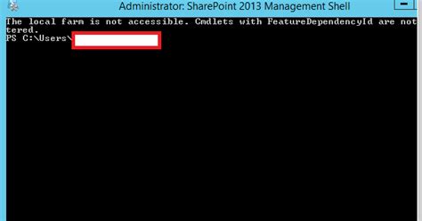 Sharepoint 20132016 The Local Farm Is Not Accessible Cmdlets With Featuredependencyid Are Not