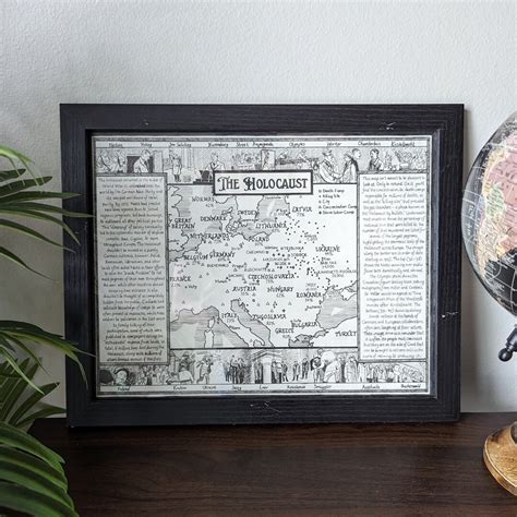 Mapa Del Holocausto Dibujado A Mano Impresión De Bellas Artes Arte