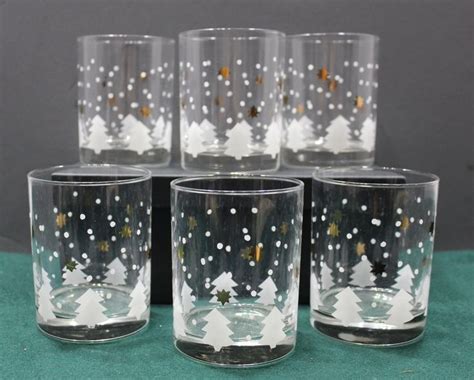 Vintage Double Old Fashioned Glasses With Winter Scene Of Etsy