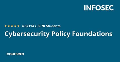 Cybersecurity Policy Foundations Coursera