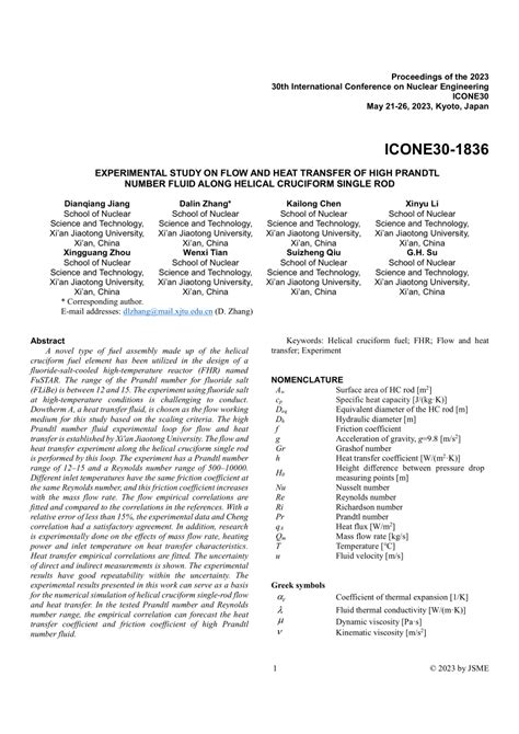 Pdf Experimental Study On Flow And Heat Transfer Of High Prandtl