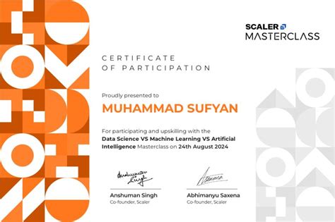 datascience machinelearning ai scaler professionaldevelopment muhammad sufyan