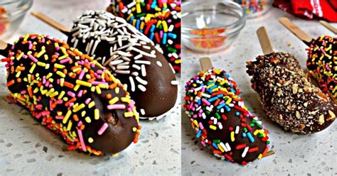 Chocolate Dipped Frozen Bananas Recipe Chocolate Dipped Frozen