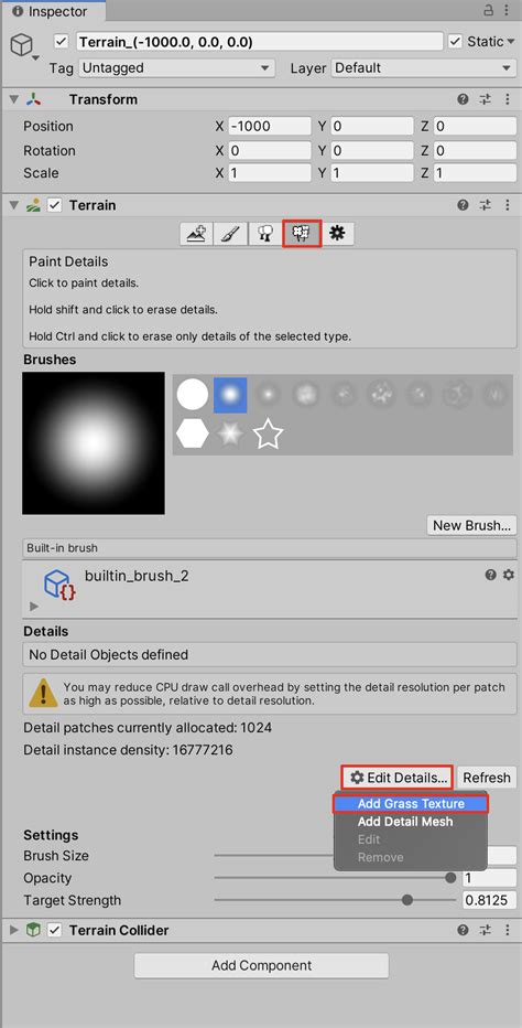 使用terrain Editor Unity Learn