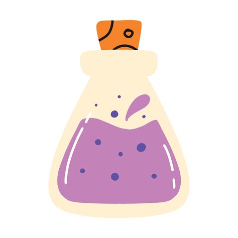 A Jar Of Potion Or Poison Magic Potion Vector Illustration Drawn