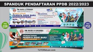 Cara Desain Spanduk PPDB Pendaftaran Di Coreldraw Banner Design