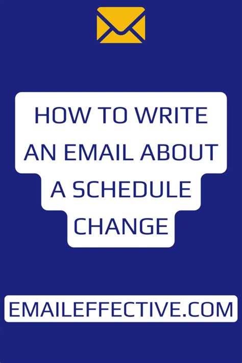 How To Write An Email About A Schedule Change